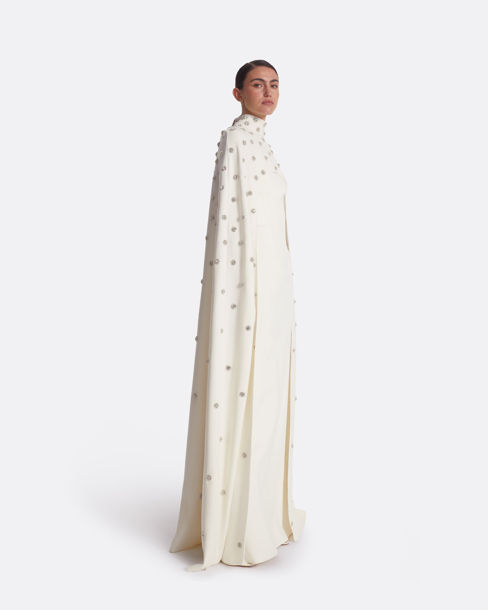 Manore Ivory Harness With Soshin Long Dress – Safiyaa London