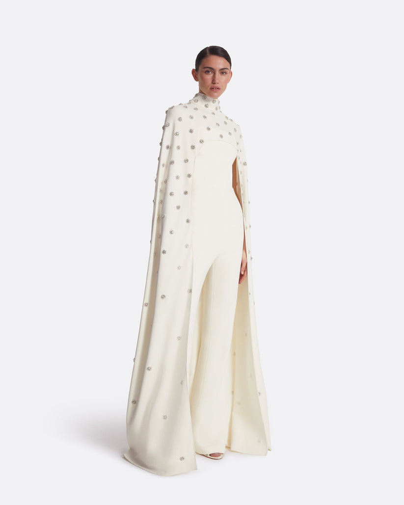 Manore Ivory Embroidered Harness – Safiyaa London