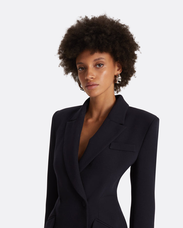 Wynnie Midnight Navy Jacket – Safiyaa London