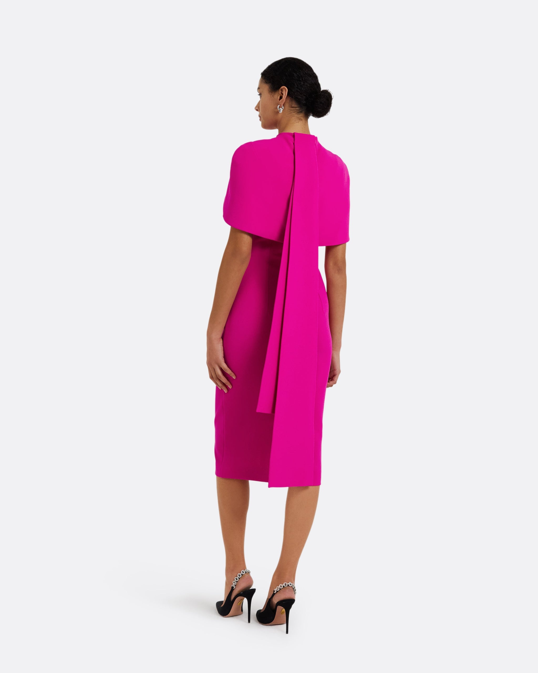 Kalika Wild Strawberry Midi Dress – Safiyaa London