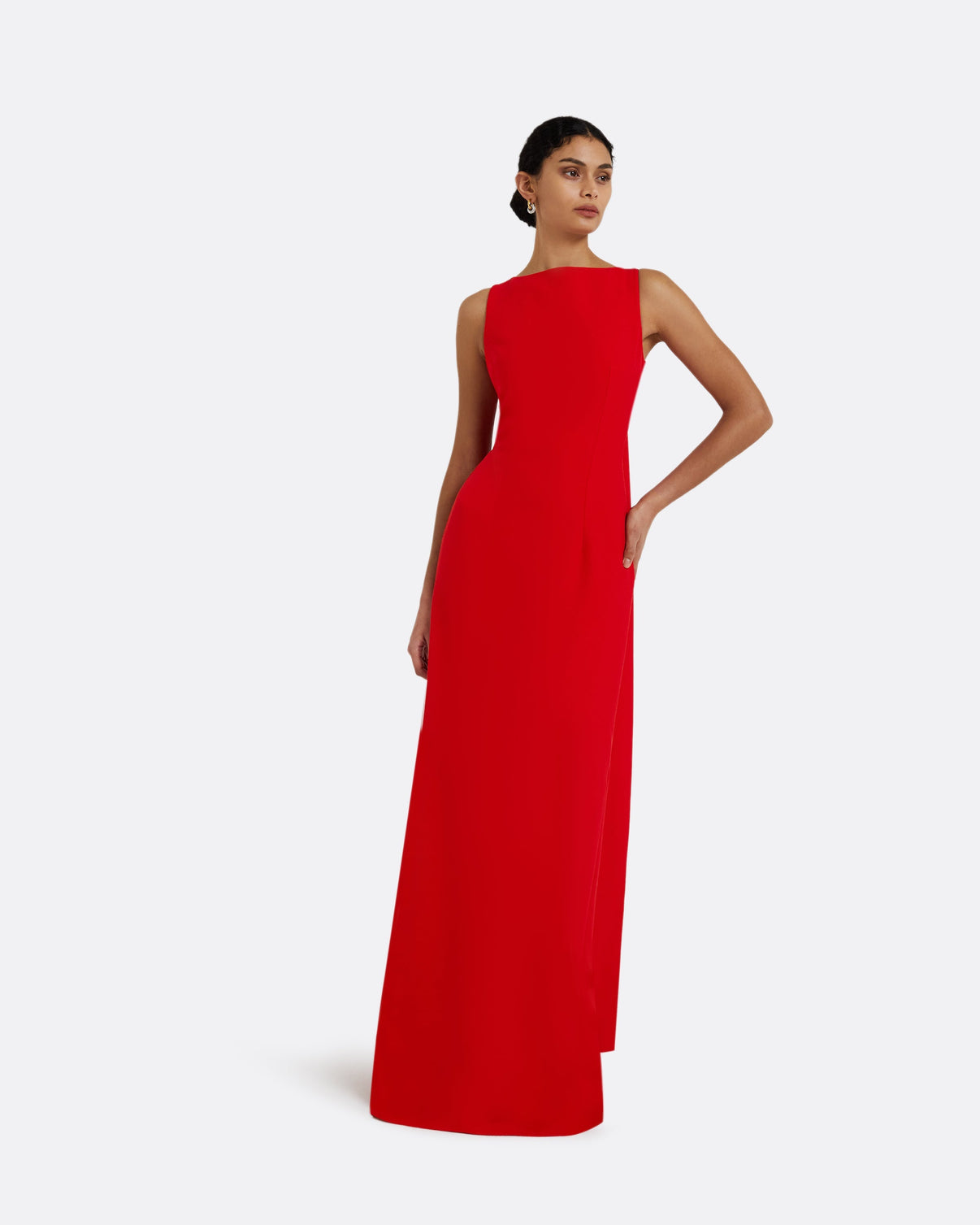 Celestia Cherry Red Long Dress – Safiyaa London