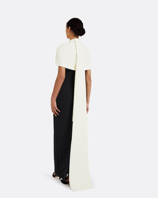 Kalika Monochrome Long Dress – Safiyaa London