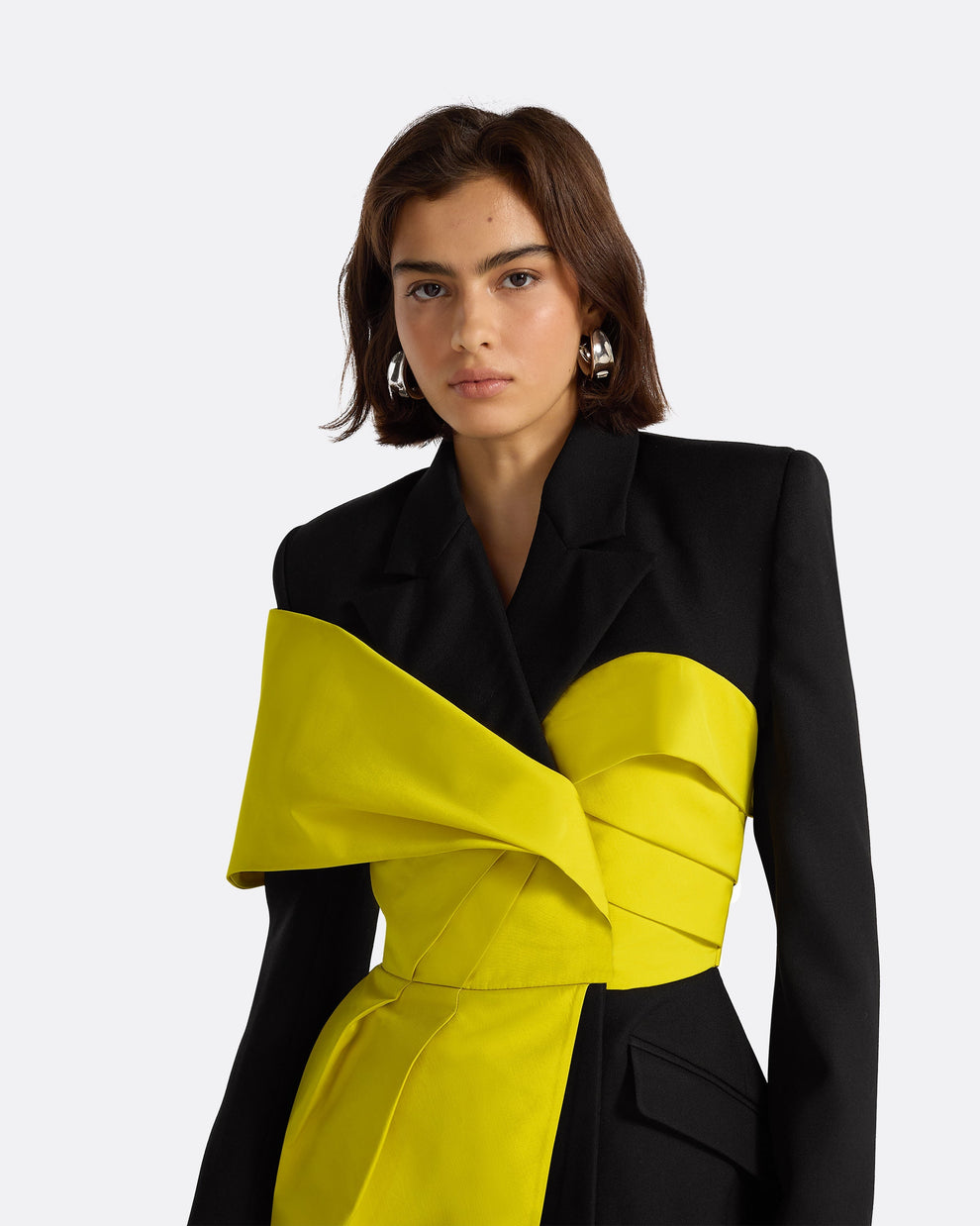 Lenalle Black & Chartreuse Jacket – Safiyaa London