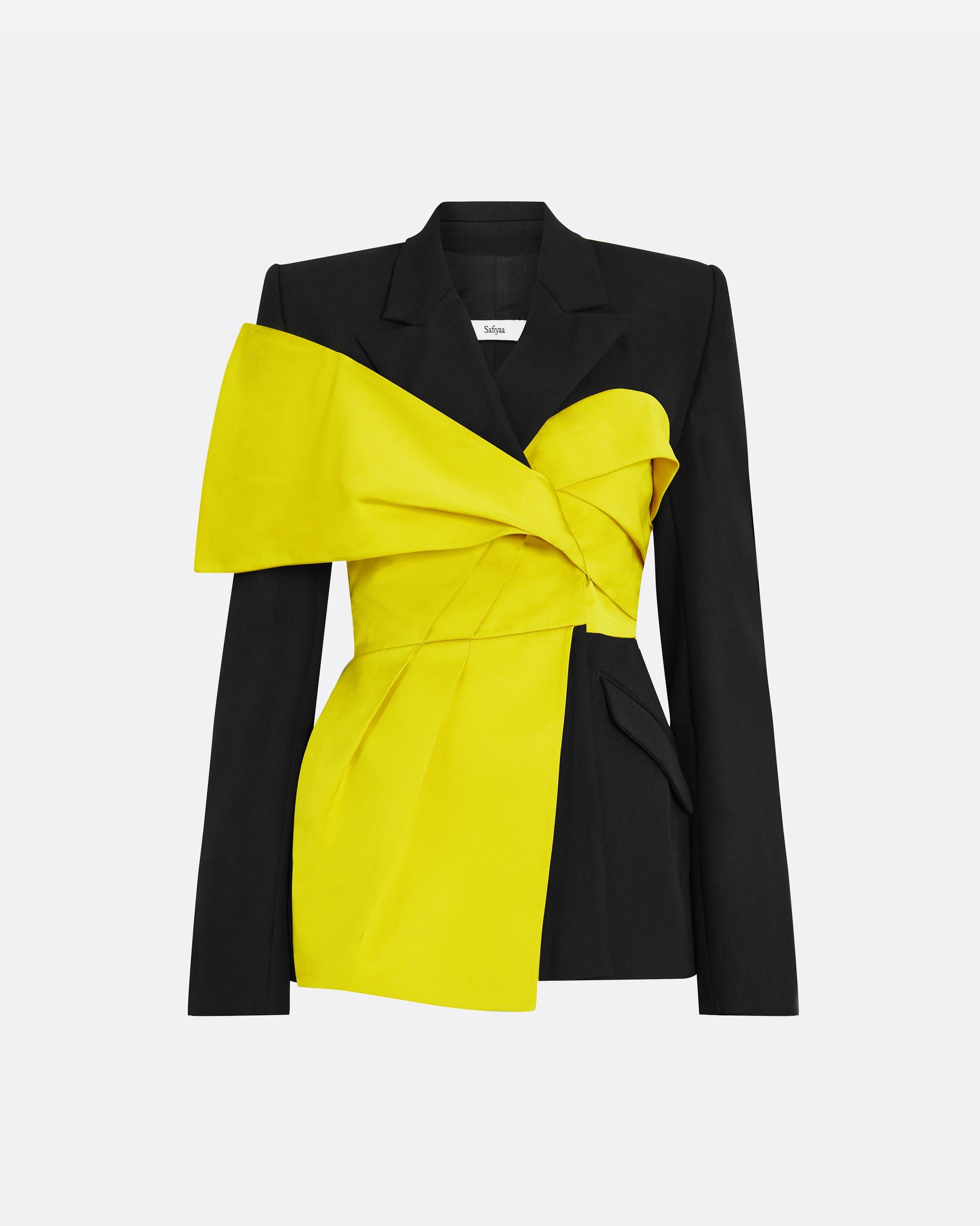 Lenalle Black & Chartreuse Jacket – Safiyaa London