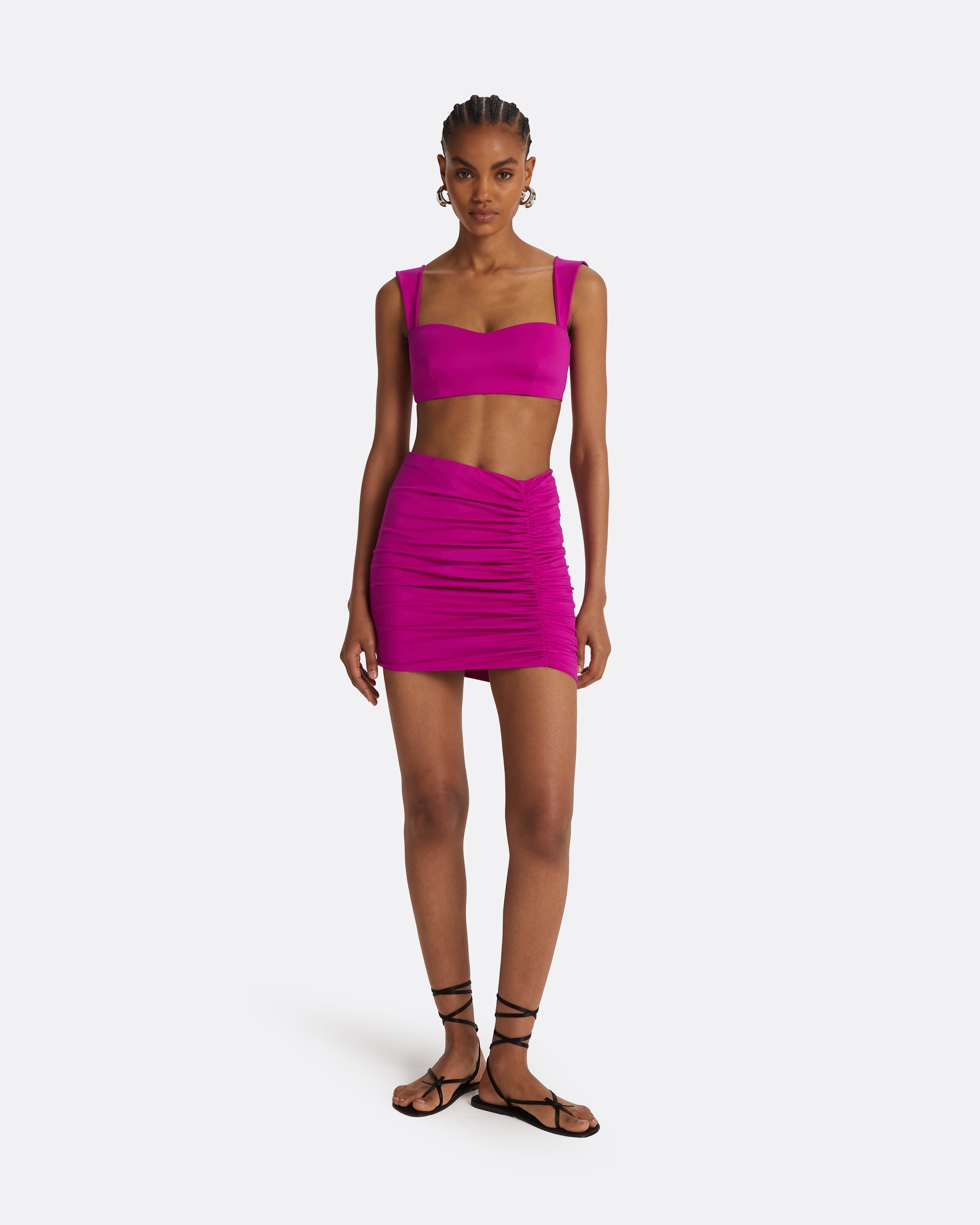Shauna Magenta Swim Skirt – Safiyaa London