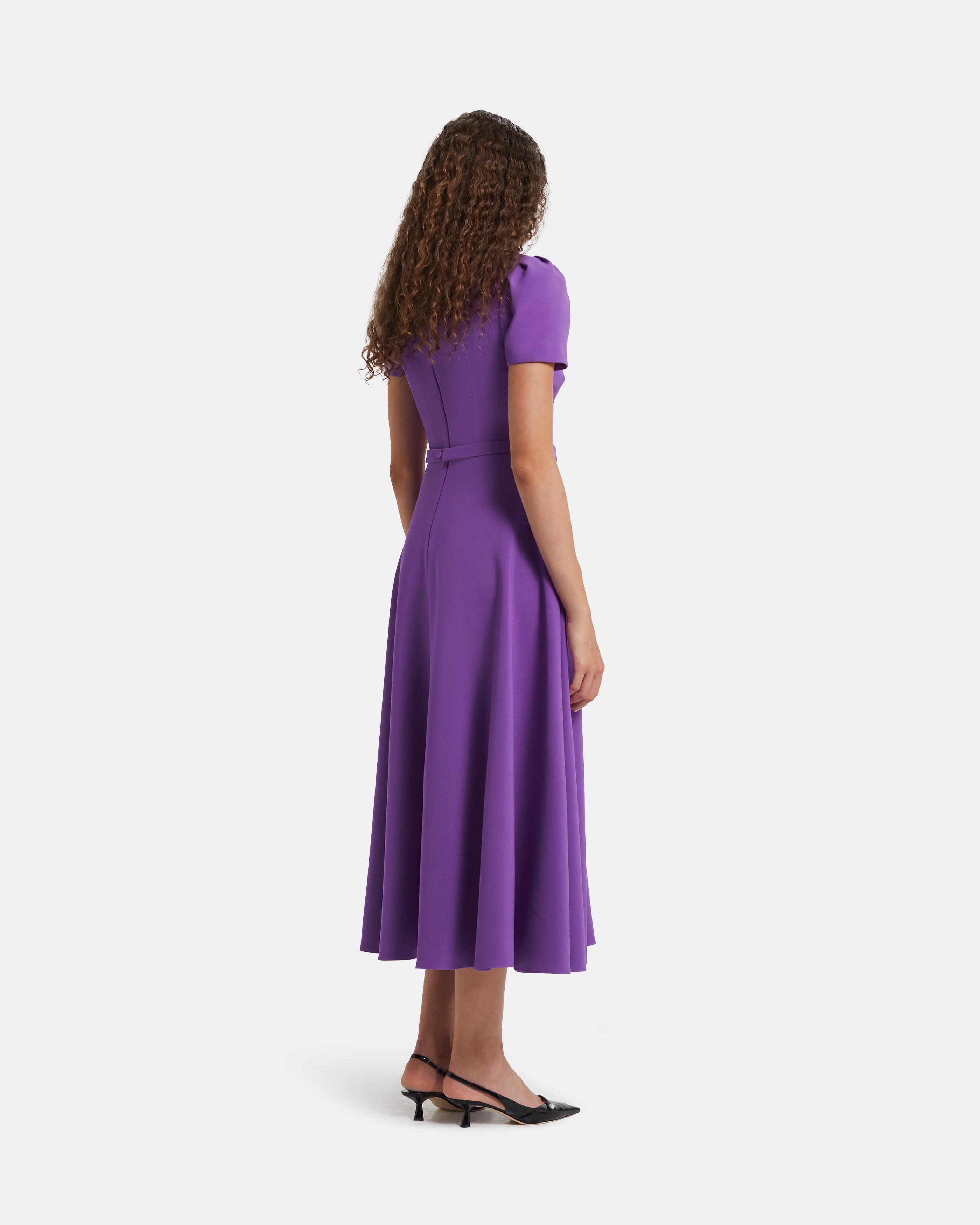 Cecilia Lilac Midi Dress – Safiyaa London