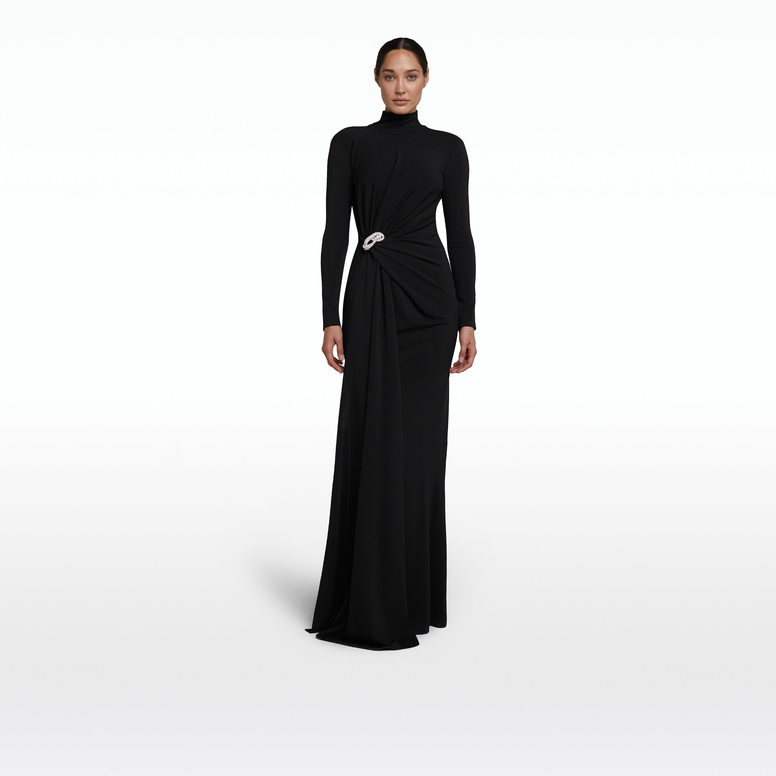 Benni Black Long Dress – Safiyaa London